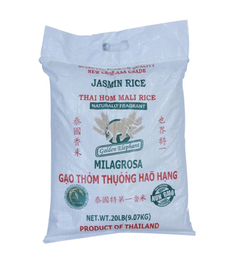 THAI HOM MALI JASMIN RICE 20LB BAG WT:20LB | GL International